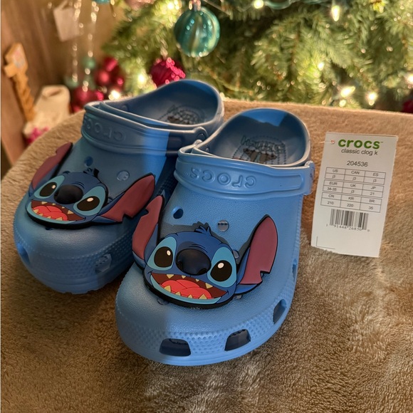 CROCS | Shoes | Stitch Crocs Kids Blue Character Clogs Size J3 | Poshmark
